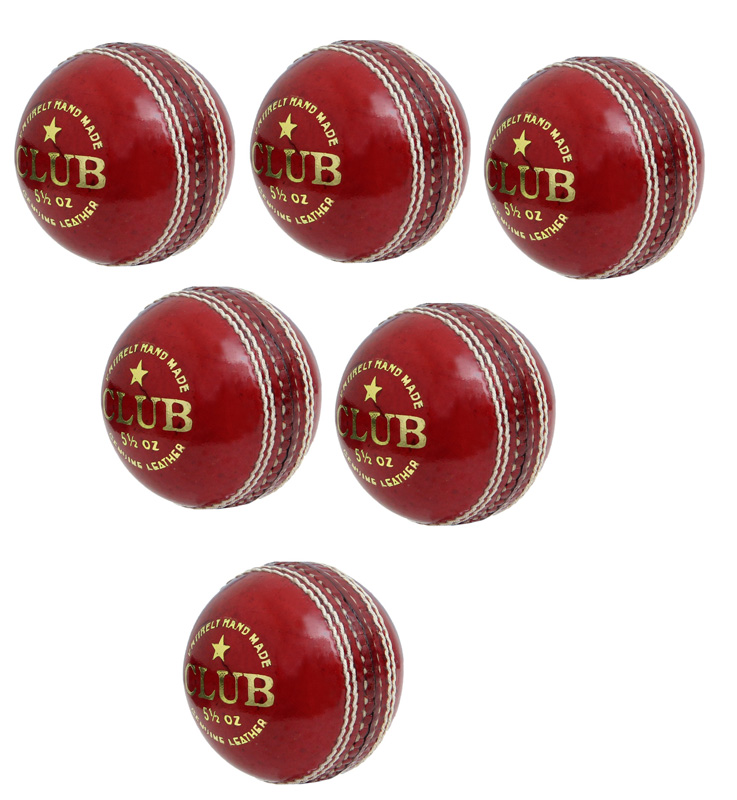 CW CLUB Red 2 Piece Leather Ball Hand Made 156 gram Approx Weight Balls ...